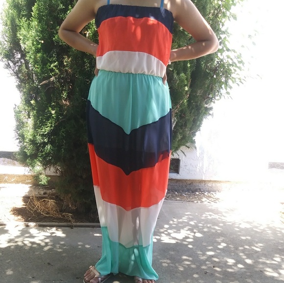 a'gaci | Dresses | Agaci Strapless Summer Dress Multi Color Med | Poshmark